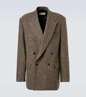 Dries Van Noten Oversized Wool-blend Tweed Blazer