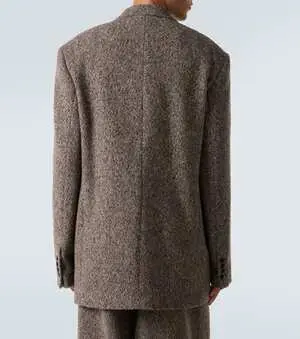 Dries Van Noten Oversized Wool-blend Tweed Blazer