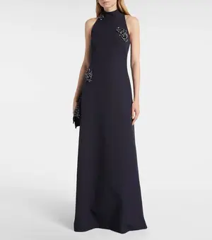 Safiyaa Priscilla Embellished Gown - Blue