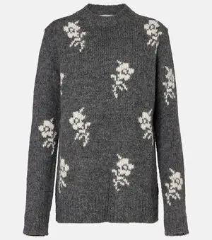 JIL SANDER Intarsia Alpaca And Wool-blend Sweater