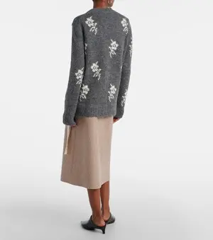JIL SANDER Intarsia Alpaca And Wool-blend Sweater