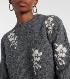 JIL SANDER Intarsia Alpaca And Wool-blend Sweater