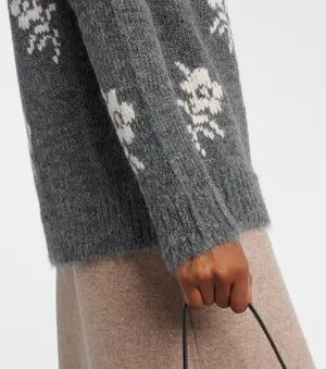 JIL SANDER Intarsia Alpaca And Wool-blend Sweater