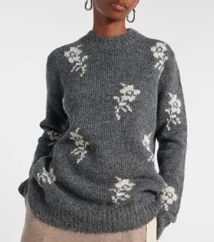 JIL SANDER Intarsia Alpaca And Wool-blend Sweater