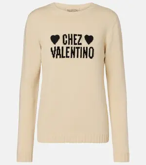 Valentino Garavani Chez Virgin Wool Sweater - Beige