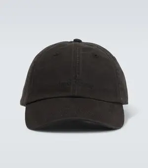 Stone Island Logo Cotton Baseball Cap - Black