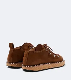 Loewe Studded Suede Lace-up Shoes