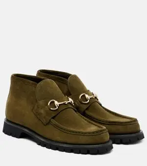 Gucci Suede Horsebit Boots