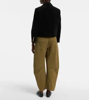 NILI LOTAN Chamonix Cropped Cotton-blend Jacket - Black