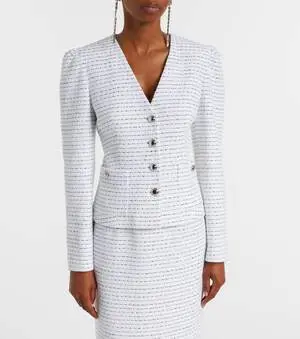 Alessandra Rich Striped Tweed Jacket