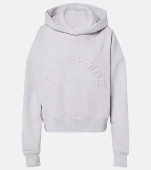 The Upside Byron Logo Cotton Jersey Hoodie - Grey