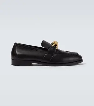 Bottega Veneta Astaire Knot Leather Loafers - Black