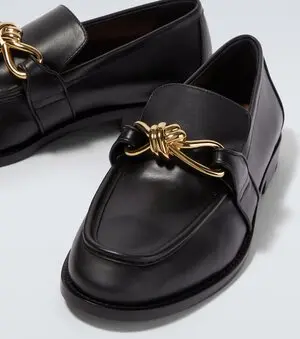 Bottega Veneta Astaire Knot Loafers - Black