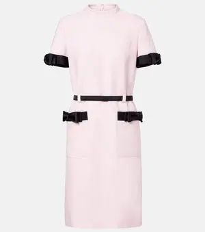 Valentino Garavani Crepe Couture Bow-detail Minidress - Pink