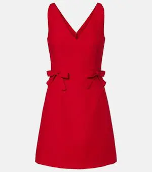 Valentino Garavani Crepe Couture Bow-detail Minidress - Red