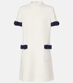 Valentino Garavani Crepe Couture Bow-detail Minidress - White