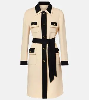 Valentino Garavani Belted Wool And Cashmere Coat - White