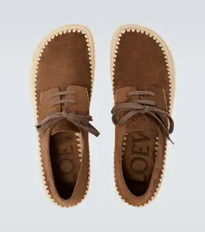 Loewe Rio Suede Lace-up Shoes - Brown