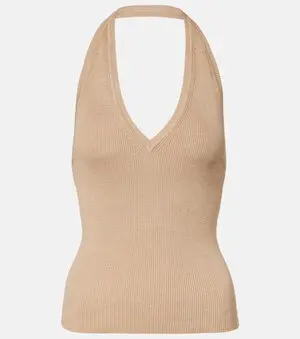 NILI LOTAN Ivey Halterneck Silk Top