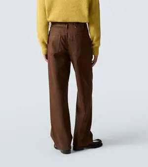 Dries Van Noten Coated Mid-rise Straight Jeans