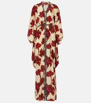 Johanna Ortiz Embellished Silk Maxi Dress - Multicoloured
