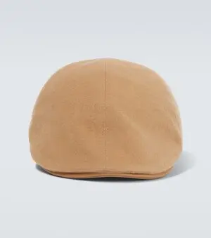 Giorgio Armani Wool And Cashmere-blend Cap - Beige