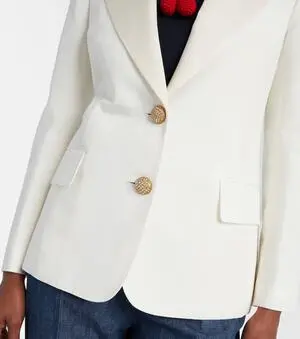 Valentino Garavani Cotton And Linen Blazer