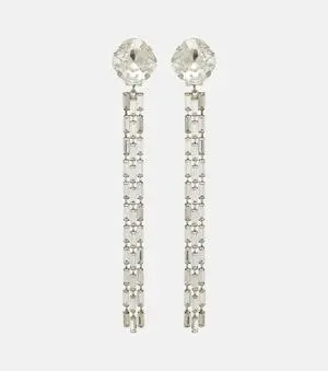Alessandra Rich Fringed Clip-on Drop Earrings