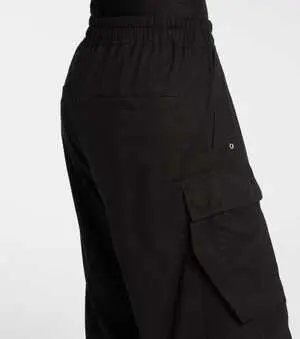 Rick Owens Belas Cotton And Wool Cargo Pants - Black