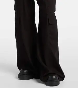 Rick Owens Belas Cotton And Wool Cargo Pants - Black