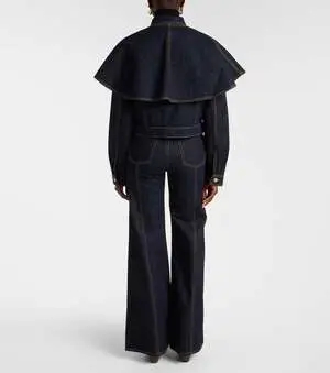Ulla Johnson Agata Caped Denim Jacket