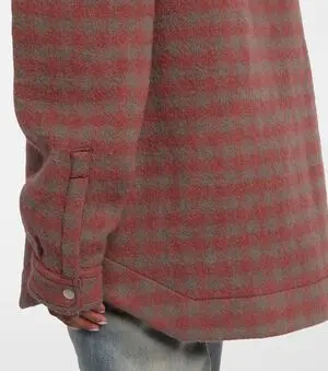 Rick Owens Checked Virgin Wool Overshirt