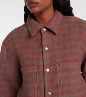 Rick Owens Checked Virgin Wool Overshirt