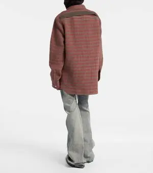 Rick Owens Checked Virgin Wool Overshirt