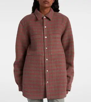 Rick Owens Checked Virgin Wool Overshirt