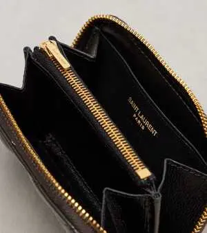 Saint Laurent Cassandre Quilted Leather Card Case