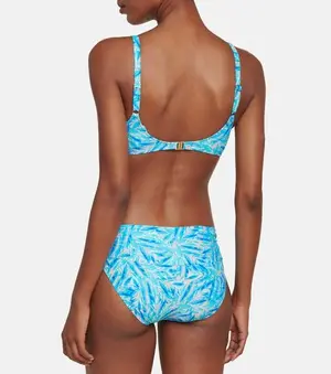 Melissa Odabash Bel Air Bikini Top In Leaf - Blue