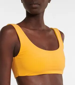 Jade Swim Rounded Edges Bikini Top - Orange