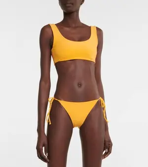 Jade Swim Rounded Edges Bikini Top - Orange