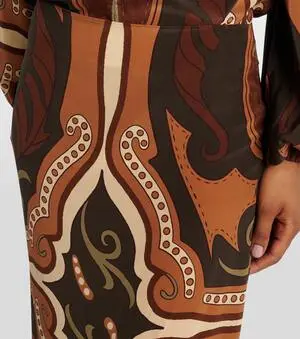 Johanna Ortiz Printed Silk Maxi Skirt - Multicoloured