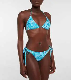Melissa Odabash Cancun Printed Triangle Bikini Top - Multicoloured