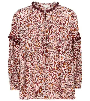 Poupette St Barth Clara Leopard-print Blouse