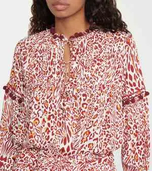 Poupette St Barth Clara Leopard-print Blouse