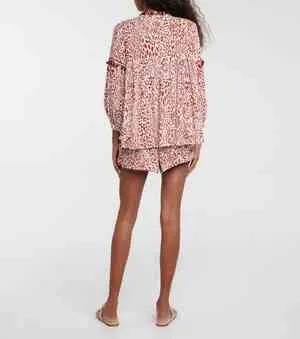 Poupette St Barth Clara Leopard-print Blouse
