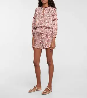 Poupette St Barth Clara Leopard-print Blouse