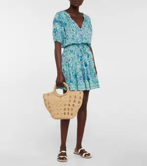 Poupette St Barth Bona Printed Minidress - Blue