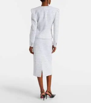 Alessandra Rich Striped Tweed Jacket