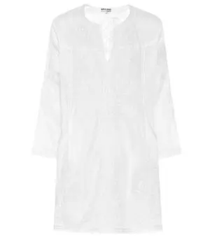JULIET DUNN Cotton-chambray Mini Dress