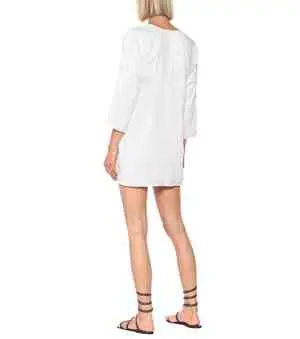 JULIET DUNN Cotton-chambray Mini Dress