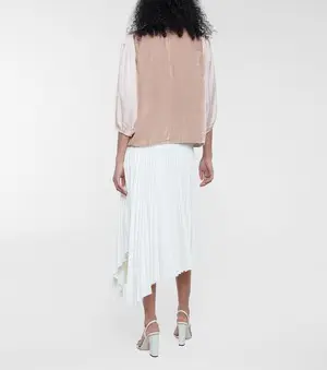 Velvet By Graham & Spencer Elise Silk-blend Blouse - Pink